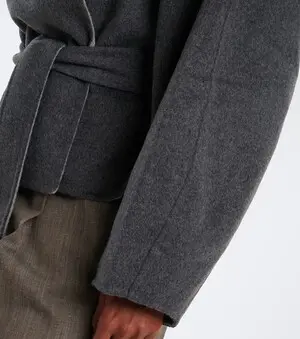 THE FRANKIE SHOP Onelle Reversible Wool-blend Wrap Coat