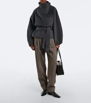 THE FRANKIE SHOP Onelle Reversible Wool-blend Wrap Coat