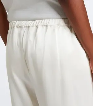 RÓHE Satin Wide-leg Trousers - White