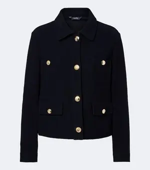 Max Mara Wool And Cotton-blend Jersey Jacket