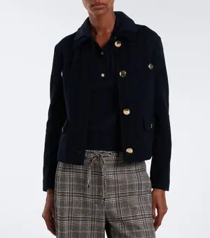 Max Mara Wool And Cotton-blend Jersey Jacket