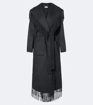 Simkhai Carrie Fringed Wrap Coat