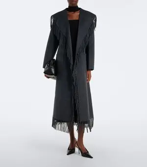 Simkhai Carrie Fringed Wrap Coat