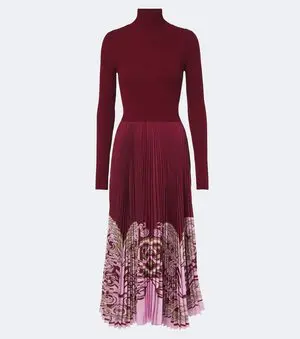 La DoubleJ Kells Pleated Turtleneck Maxi Dress