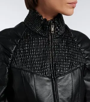 Chloé Shirred Leather Jacket