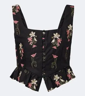 Agua Bendita Eslabón Cotton Poplin Top
