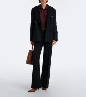 Max Mara Wool And Cotton-blend Jersey Blazer