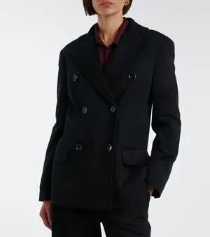 Max Mara Wool And Cotton-blend Jersey Blazer
