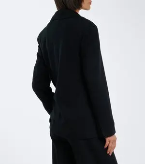 Max Mara Wool And Cotton-blend Jersey Blazer