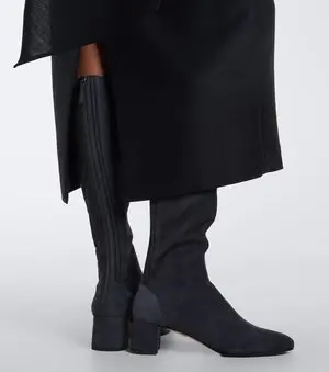 AQUAZZURA Saint Honoré Suede Knee-high Boots