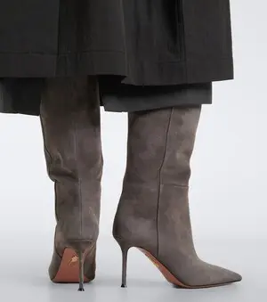 AQUAZZURA Harper Suede Knee-high Boots