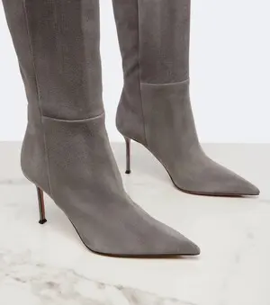 AQUAZZURA Harper Suede Knee-high Boots