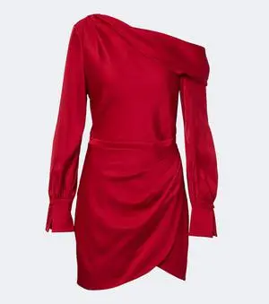 Simkhai Cameron Draped Satin Minidress