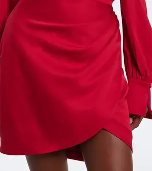 Simkhai Cameron Draped Satin Minidress