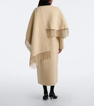 RÓHE Fringed Caped Alpaca And Wool Coat