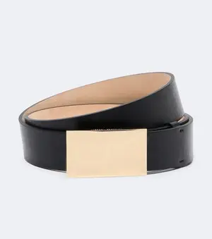 Victoria Beckham Portofino Mirror Leather Belt - Black