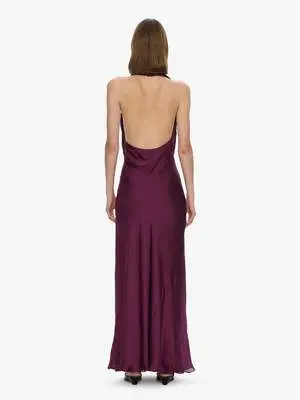 Christopher Esber Cesura Cowl Lace Halter Gown