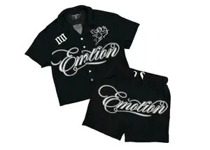 Mixed Emotion Signature Short Set - Black