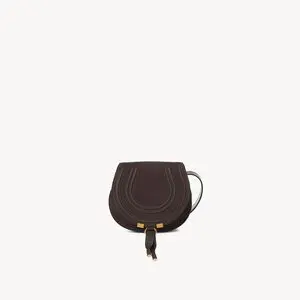 Chloé Small Marcie Saddle Bag In Suede Leather