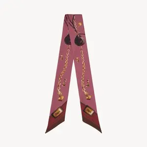 Chloé The Paddington Bandeau Scarf In Twill - Multicolor Pink