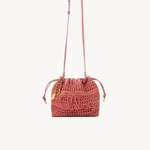 Chloé Mini Summer Banana Drawstring Shoulder Bag - Ginger Red