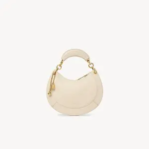 Chloé Small Banana Zipped Hobo In Soft Leather - Milk