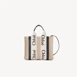 Chloé Small Woody Tote Bag - White - Blue