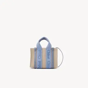 Chloé Mini Woody Tote Bag - Ashes Blue