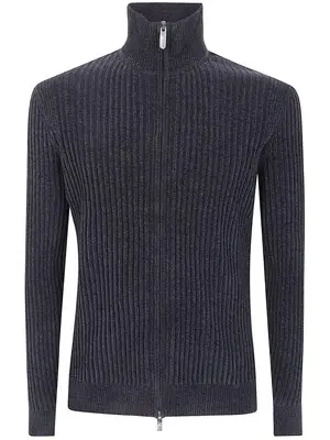 RRD Sweater Full Zip Knit "velvet Rave - Blue