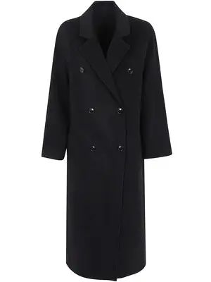 Loulou De Saison Coat Double Breasted "irvin - Black