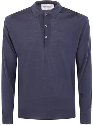 John Smedley Shirt Long Sleeves "belper - Blue