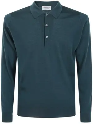John Smedley Shirt Long Sleeves "belper - Green