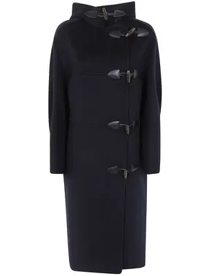 RÓHE Coat Double-faced Wool "duffle Coat - Blue