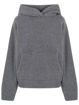 RÓHE Sweatshirt Hooded "kangaroo Jumper - Gray