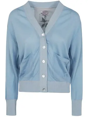 IN BED WITH YOU Sweater Color V Neck Cardigan - Multi