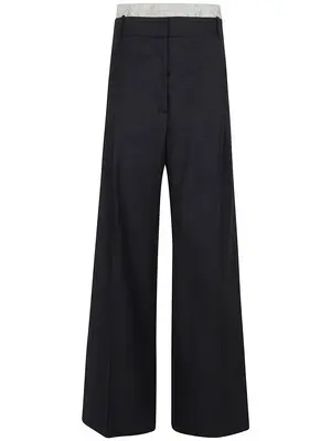 RÓHE Pants Detailed Boxer Trousers - Gray