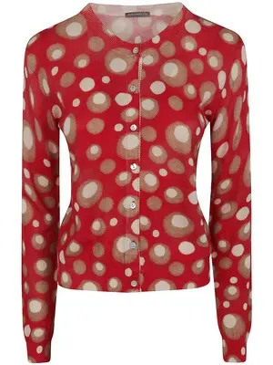 IN BED WITH YOU Sweater Printed Korean Collar "polka Dots Print - Multi