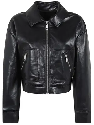 ANINE BING Jacket Recycled Leather "assan - Black