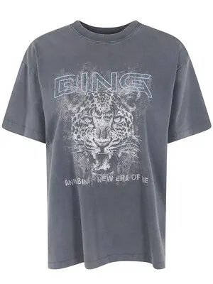 ANINE BING T-shirt Tiger Design "cade - Black
