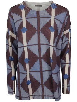 IN BED WITH YOU Sweater Geometric Print "zb06 128 - Multi