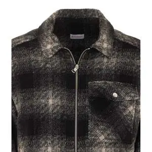 Moncler Checked Jersey Zip Jacket