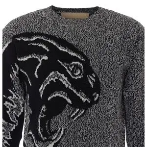 Valentino Garavani Animal Print Sweater - Gray