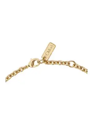 Chloé Necklace With Hook Closure And Three Charms With Brass Logo For
