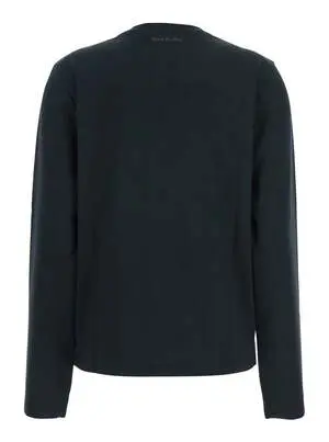 Acne Studios Cotton Long-sleeved T-shirt With Logo - Multicolor