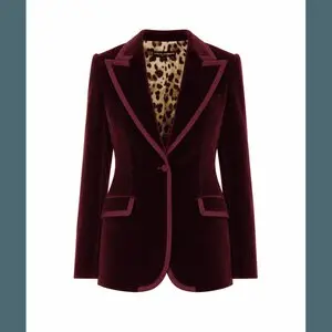 Dolce & Gabbana Velvet Single Breasted Jacket