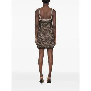 Saint Laurent Lace Overlay Cocktail Dress
