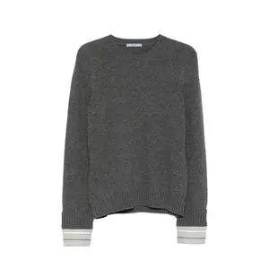 Prada Cashmere And Virgin Wool Crew Neck Sweater - Gray