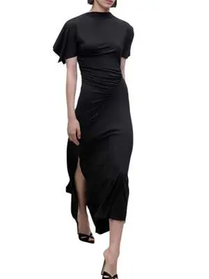 Victoria Beckham Draped Midi Dress