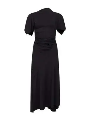 Victoria Beckham Draped Midi Dress - Black