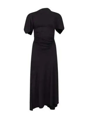 Victoria Beckham Draped Midi Dress - Black